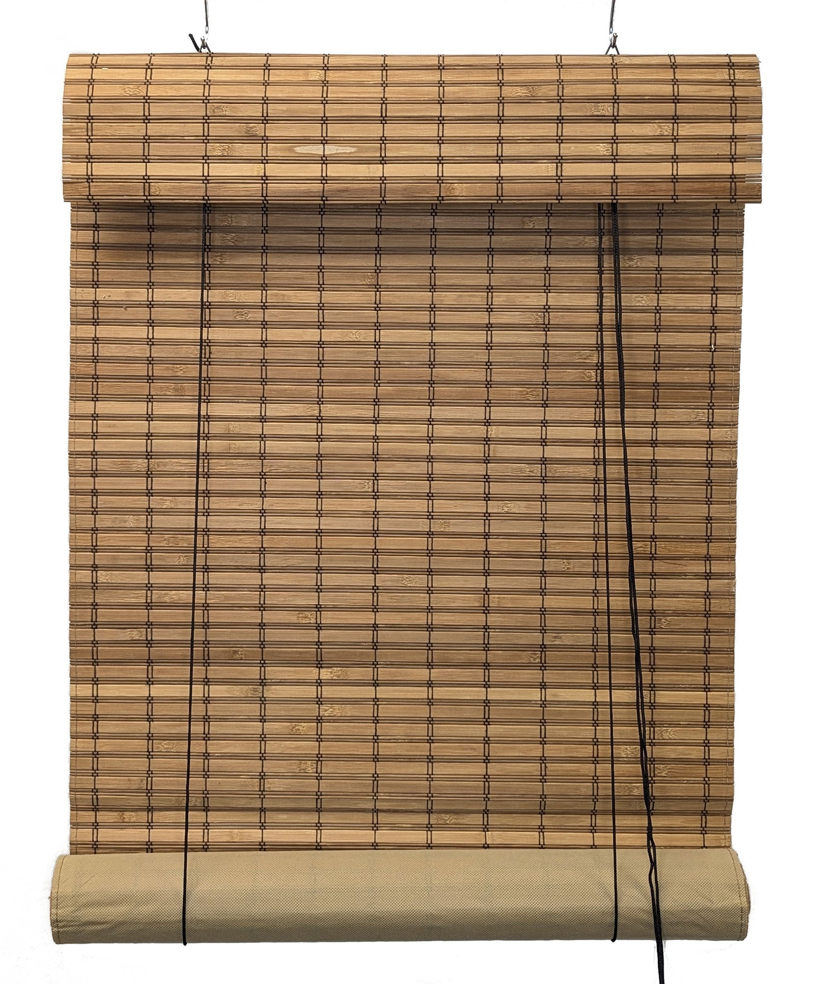 Seta Direct, Brown Bamboo Slat Roll Up Blind with Privacy Backer Liner ...