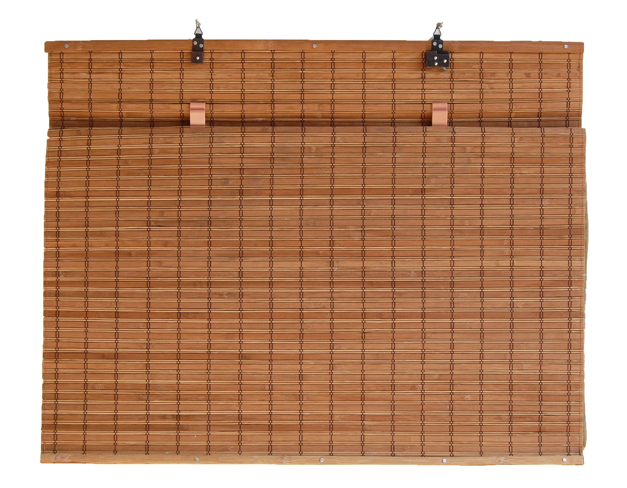 Seta Direct, Brown Cordless Bamboo Slat Roll Up Blind with Privacy ...